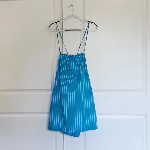 a new day | Dresses | Blue And White Striped Loose Sundress With Straps ...